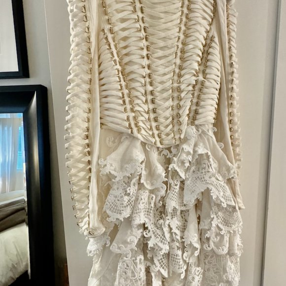 Zimmermann | Dresses | Zimmermann Coaster Beaded Laceup Minidress ...
